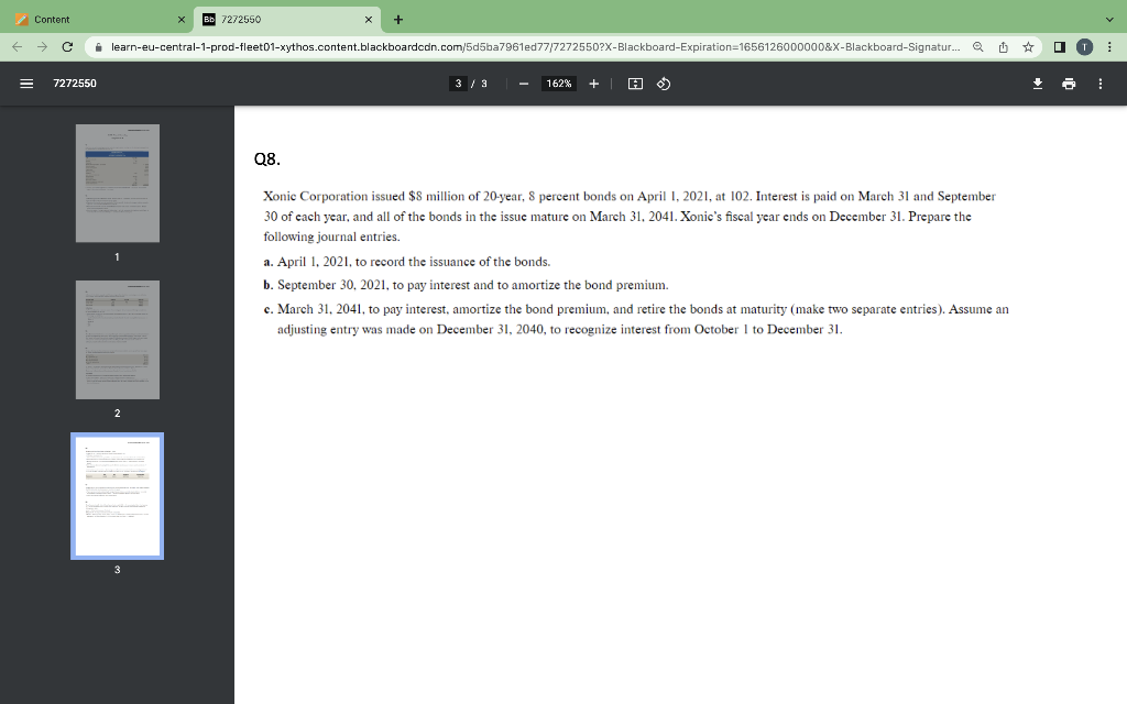 Solved ← = Content → C 7272550 Bb 7272550 | Chegg.com