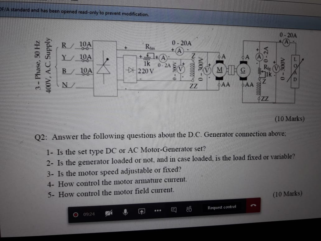 Solved OF/A standard and has been opened read-only to | Chegg.com