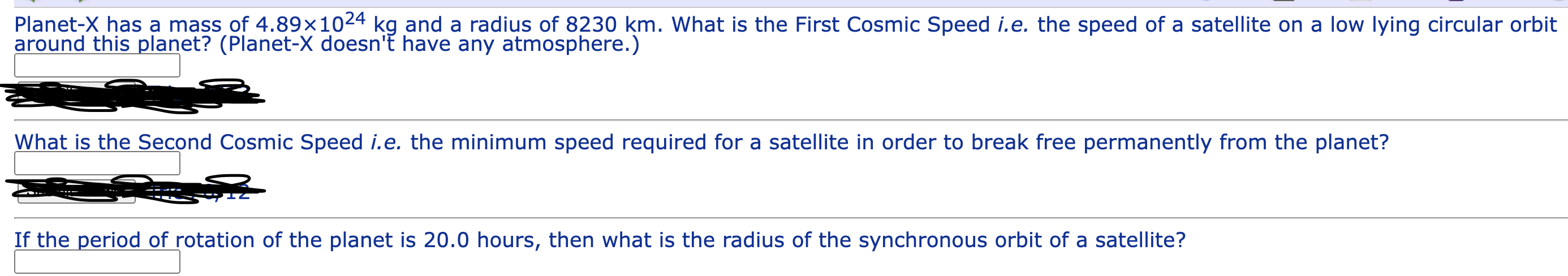 Solved Planet-X has a mass of 4.89×1024 kg and a radius of | Chegg.com