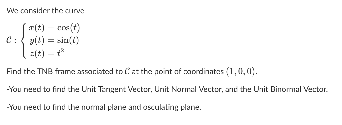 Solved We consider the curve | Chegg.com