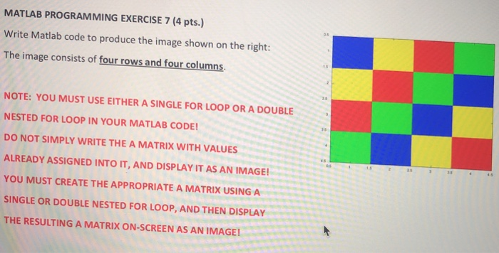 MATLAB PROGRAMMING EXERCISE 7 (4 pts.) Write Matlab | Chegg.com MATLAB PROGRAMMING EXERCISE 7 (4 pts.) Write Matlab | Chegg.com