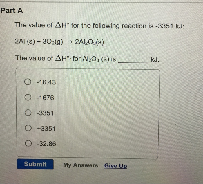 Solved The value of Delta H degree for the following | Chegg.com