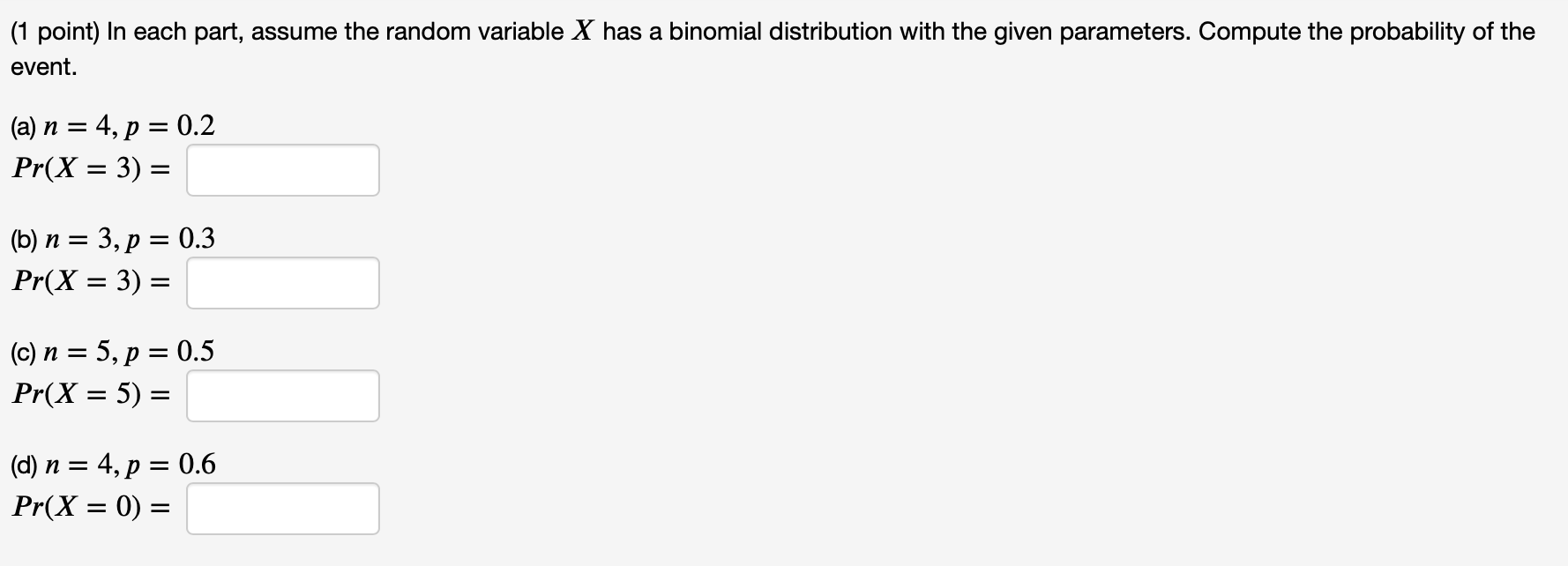 Solved 1 Point In Each Part Assume The Random Variable X 