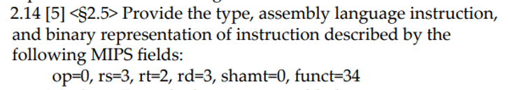 Solved 2.14[5] Provide the type, assembly language | Chegg.com