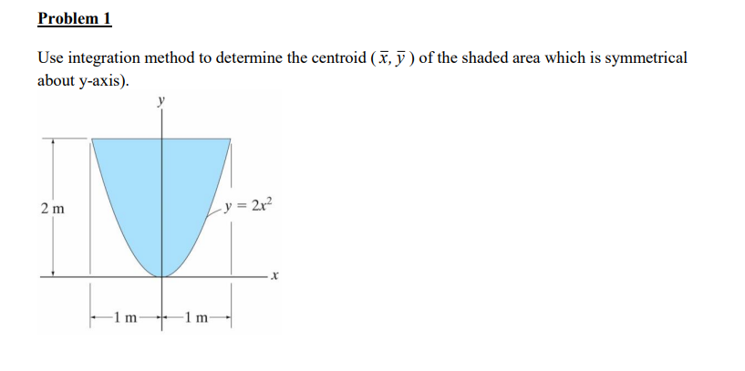 Solved Problem 1 Use integration method to determine the | Chegg.com