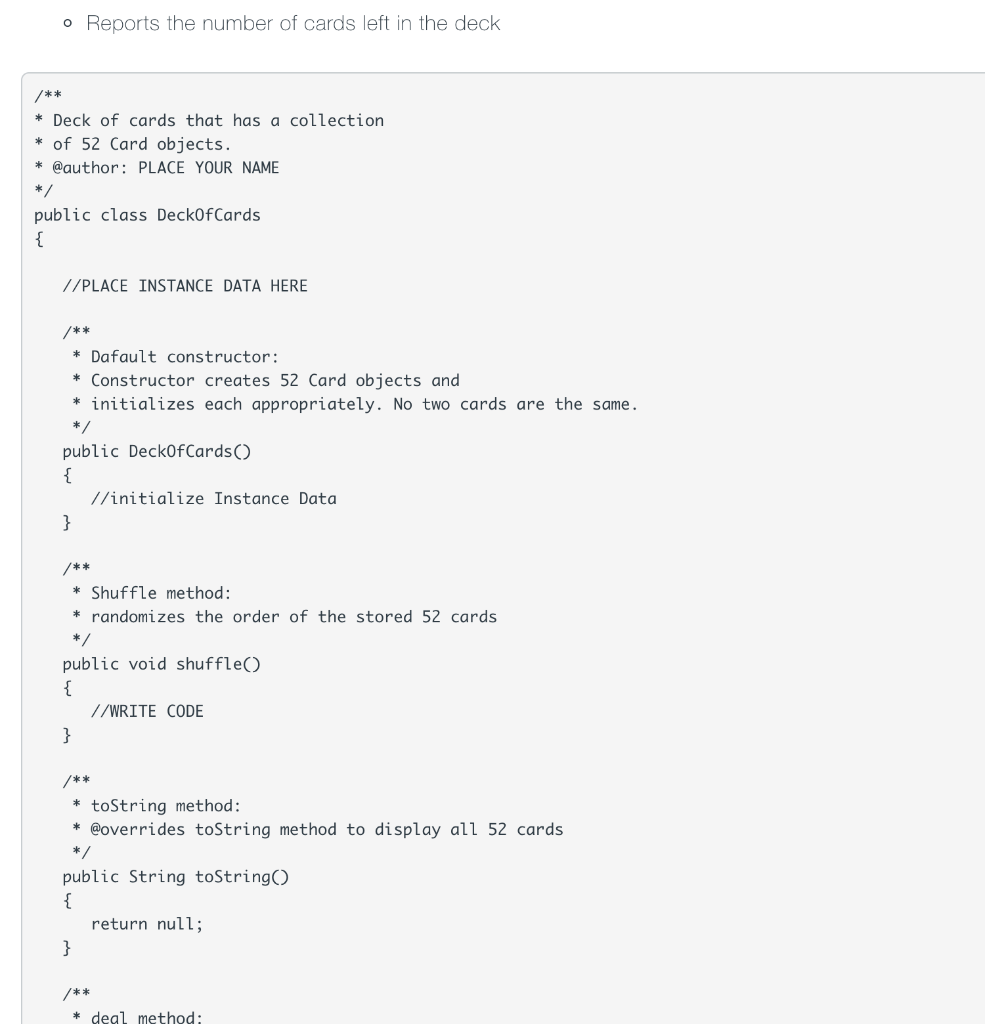 Solved JAVA This is for java. My assignment is to complete | Chegg.com