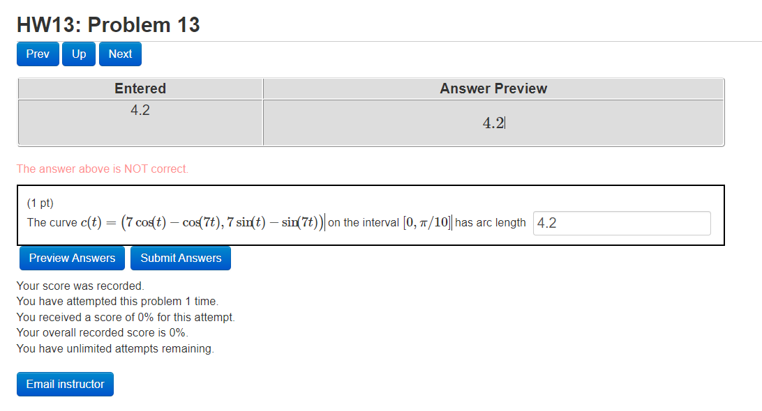 Solved HW13: Problem 13 Prev Up Next Answer Preview Entered | Chegg.com
