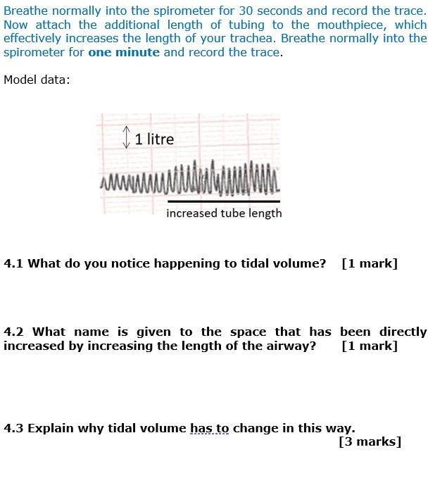 Solved Breathe normally into the spirometer for 30 seconds | Chegg.com