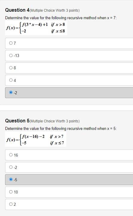 Solved Question 1 (Multiple Choice Worth 3 points) Determine | Chegg.com