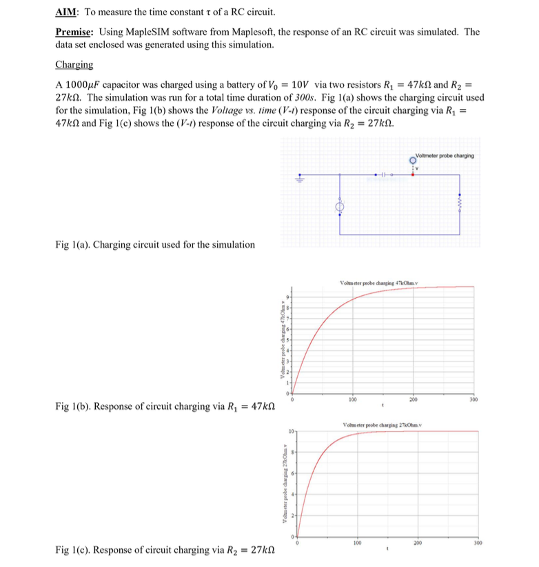 Solved AIM: To measure the time constant T of a RC circuit. | Chegg.com