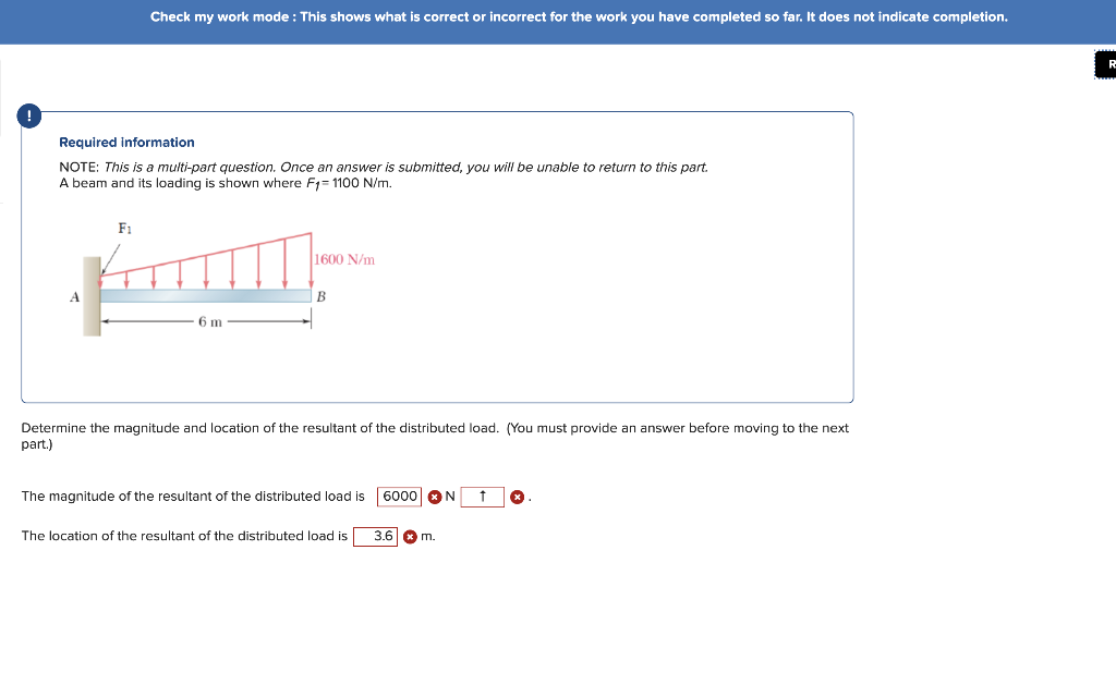 Solved Check my work mode: This shows what is correct or | Chegg.com