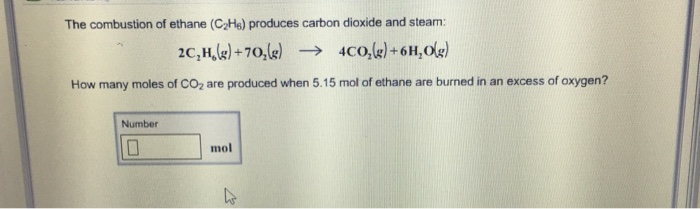 Solved The combustion of ethane (C_2 H_6) produces carbon | Chegg.com