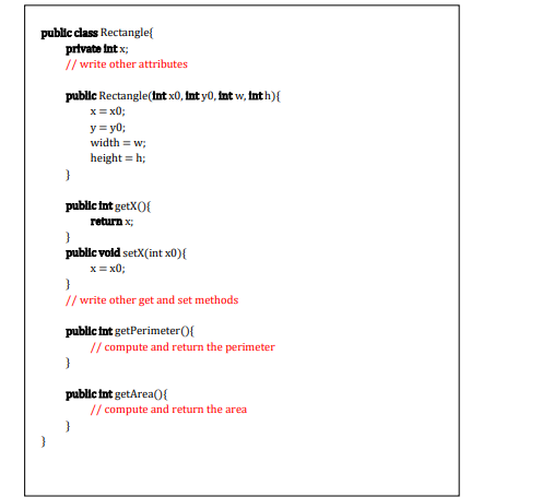 Solved Write a class called Rectangle with the following | Chegg.com