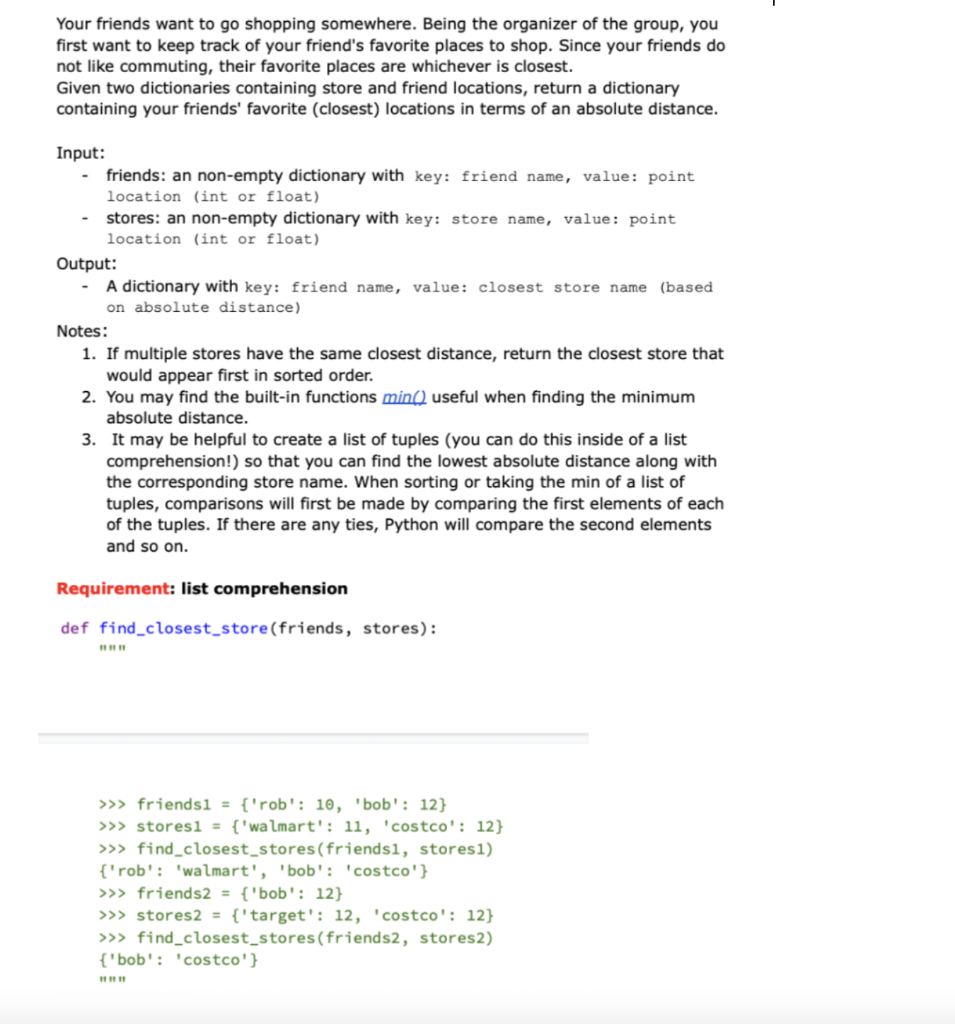 Solved Your friends want to go shopping somewhere. Being the | Chegg.com