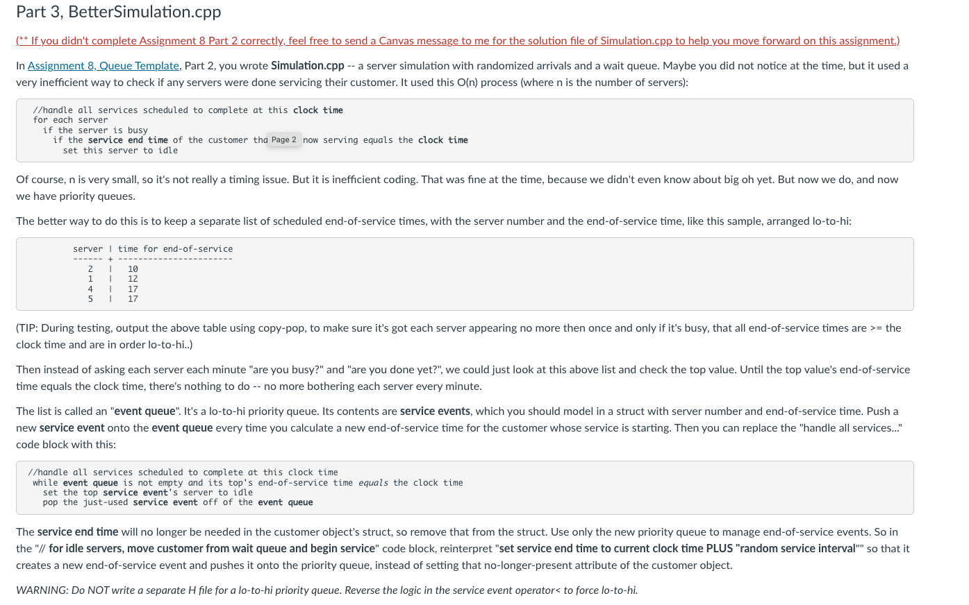Solved Part 3, Bettersimulation.cpp (** If you didn't | Chegg.com