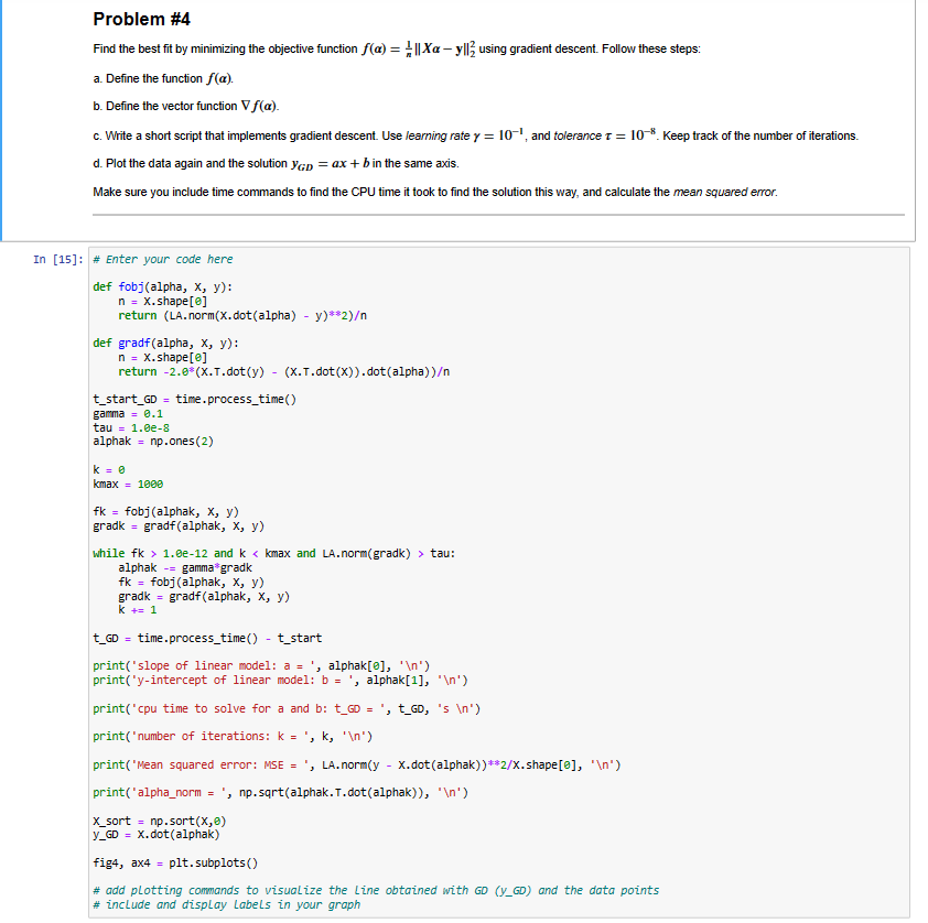 Solved Find the best fit by minimizing the objective | Chegg.com