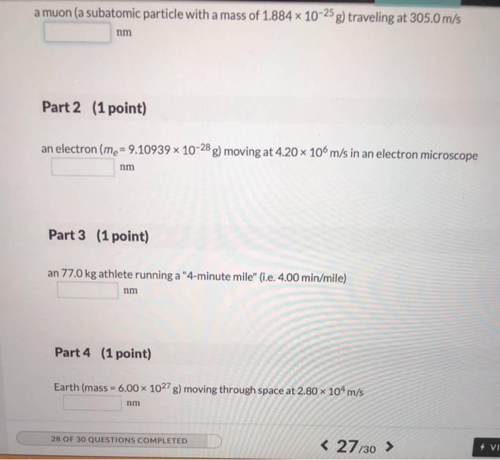 Solved a muon (a subatomic particle with a mass of 1.884x | Chegg.com