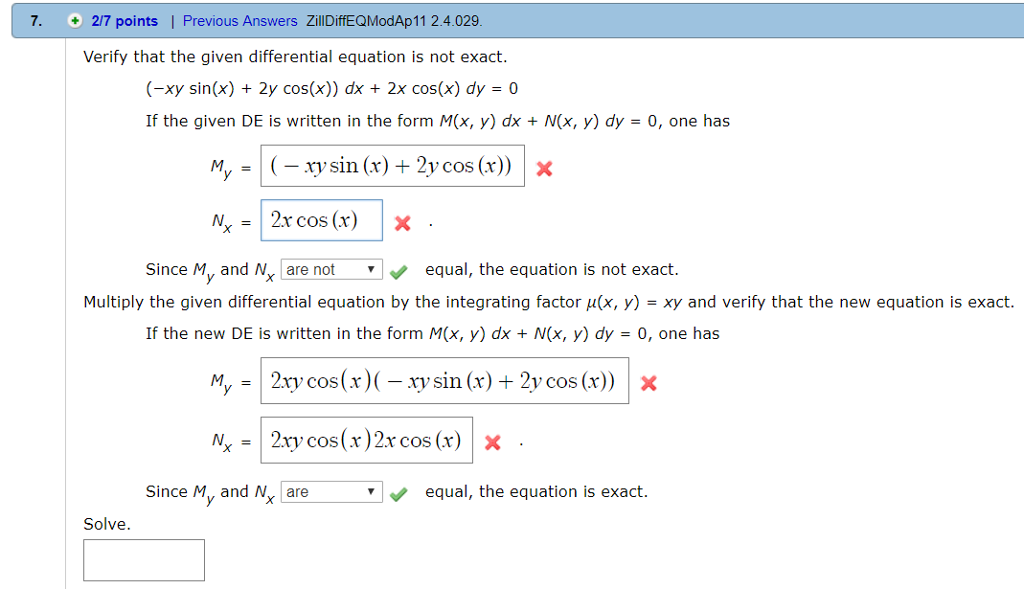 Solved 2. 0/1 points | Previous Answers ZillDiffEQModAp11 | Chegg.com