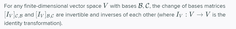 Solved For any finite-dimensional vector space V with bases | Chegg.com