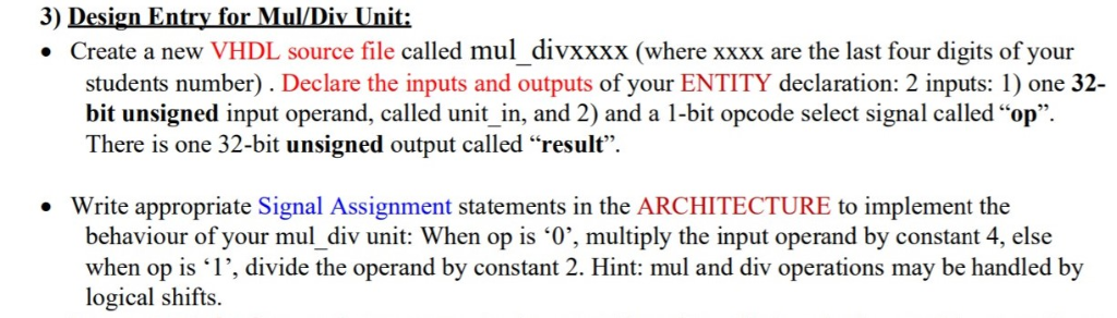 2) Design Entry for Adder/Subtractor Unit: Create a | Chegg.com