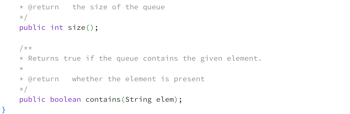 Solved * areturn the size of the queue * / public int | Chegg.com