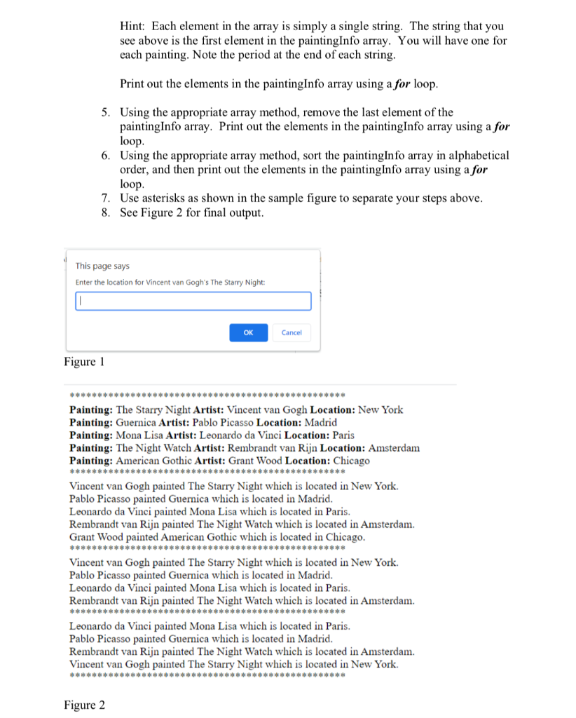 Solved IST 239 Datum and JavaScript Chapter 7 Assignment | Chegg.com