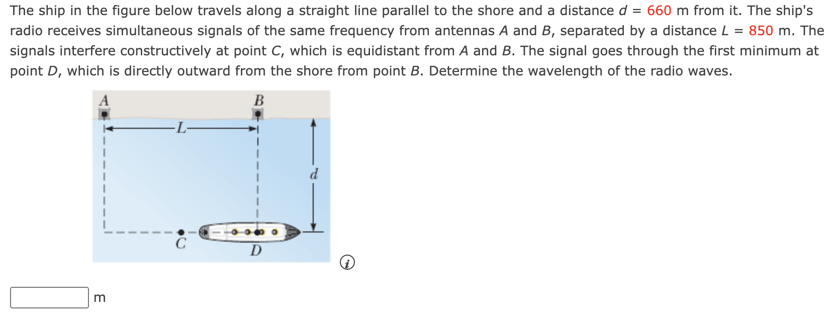 Solved The ship in the figure below travels along a straight | Chegg.com