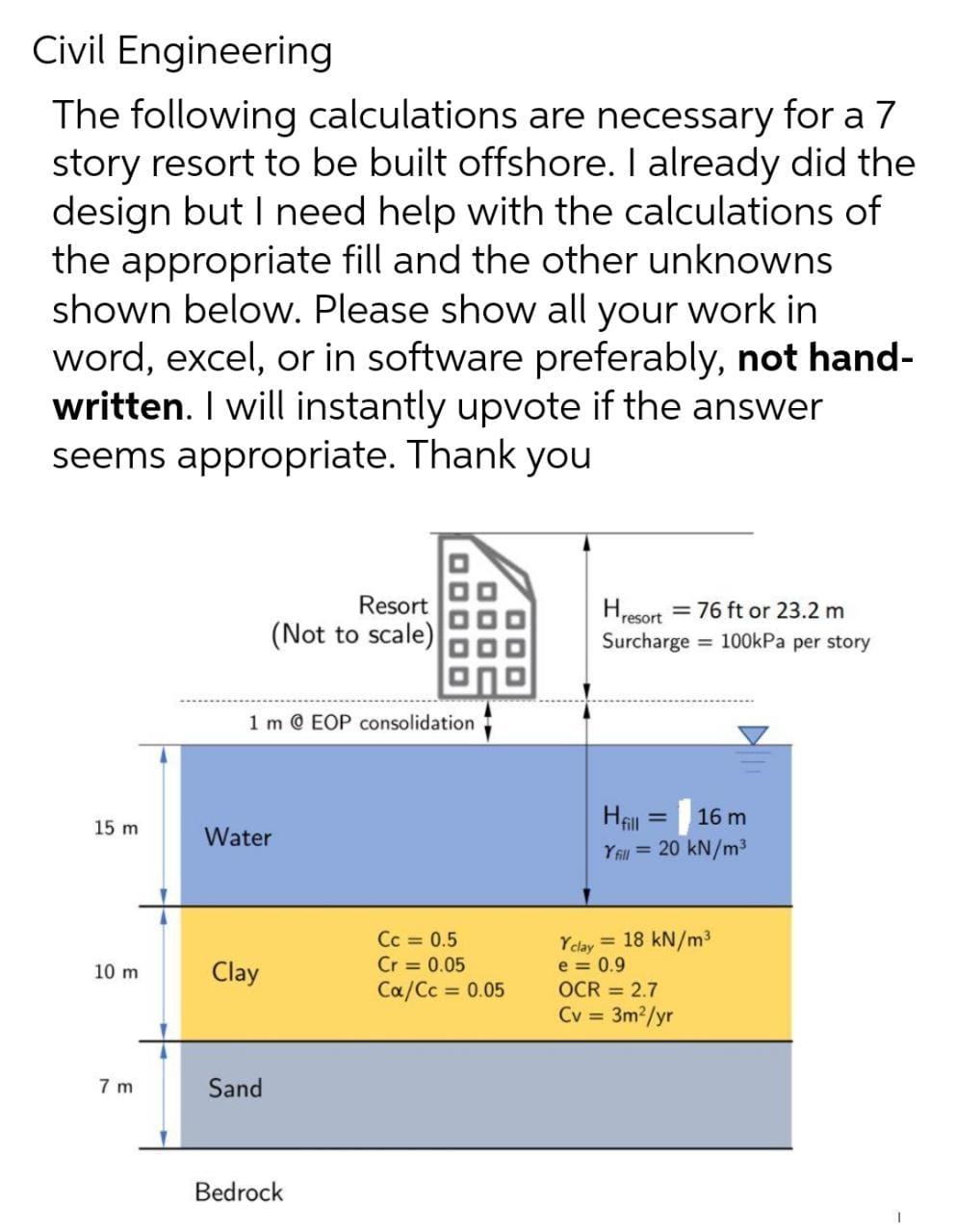 Solved Civil Engineering The following calculations are | Chegg.com