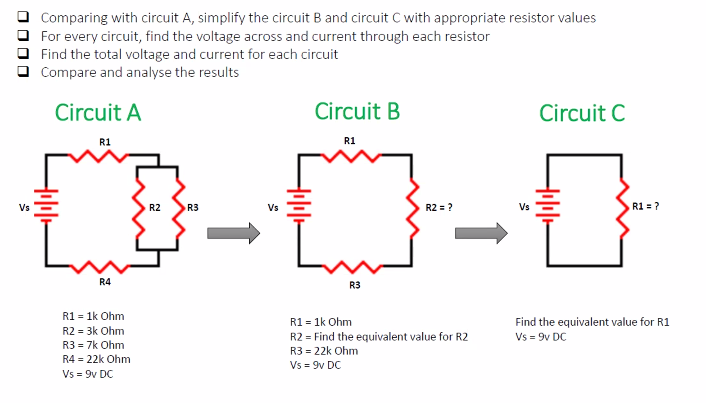 Solved Comparing with circuit A, simplify the circuit B and | Chegg.com