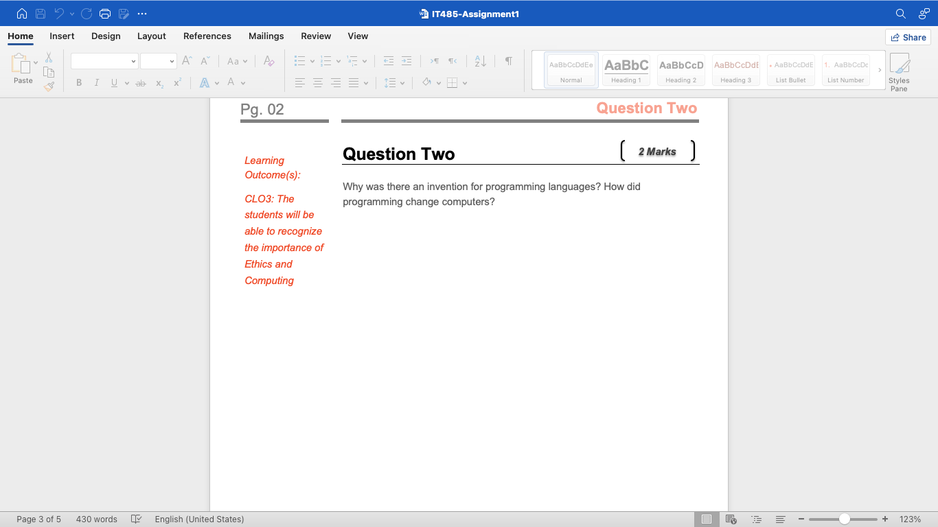 Solved Learning Outcome(s): CLO3: The students will be able | Chegg.com