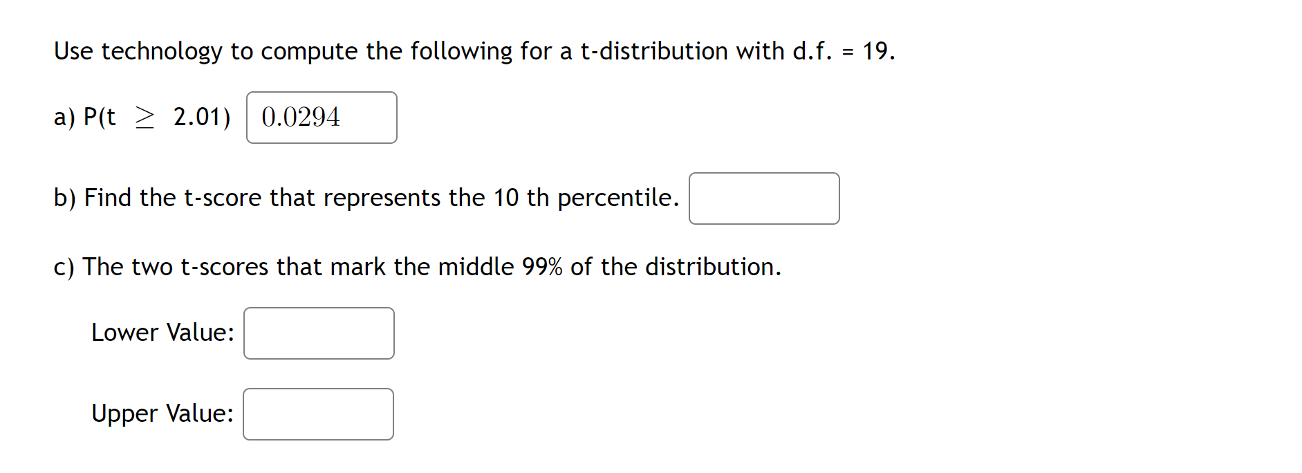 Solved Use technology to compute the following for a | Chegg.com