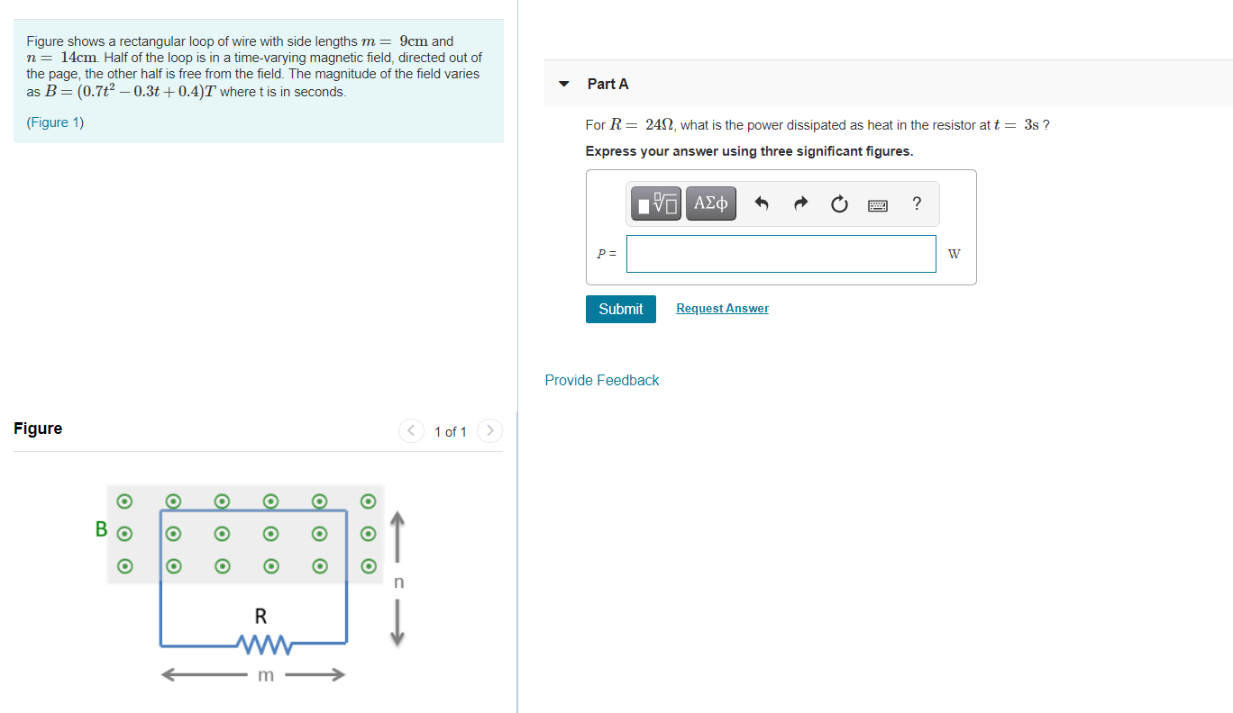 Solved Figure shows a rectangular loop of wire with side | Chegg.com
