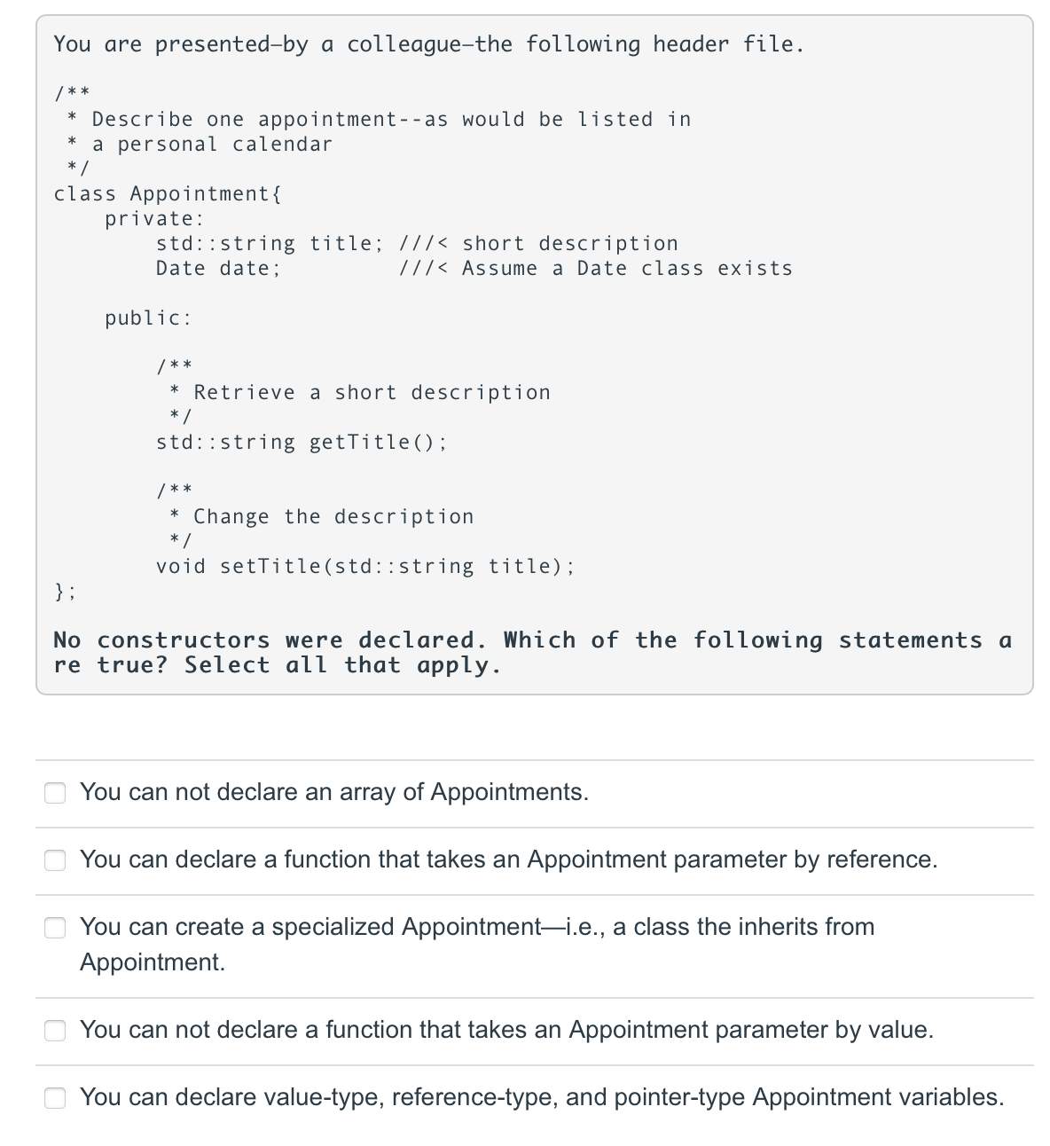 Solved You are presented-by a colleague-the following header | Chegg.com