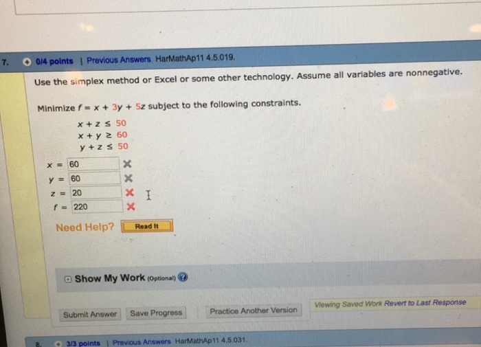 Solved Use the simplex method or Excel or some other | Chegg.com