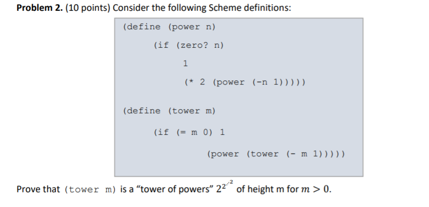 Solved Problem 2. (10 points) Consider the following Scheme | Chegg.com