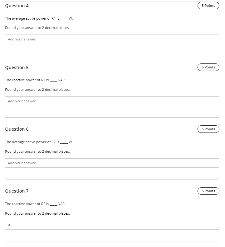 Solved Using Multisim Live, determine the average active | Chegg.com