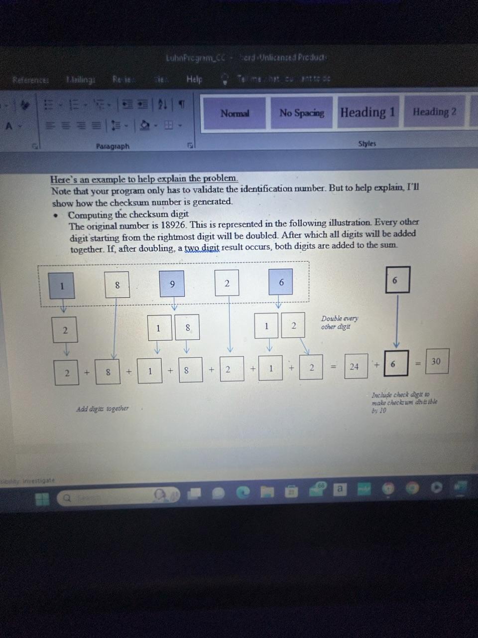 Solved Programming Problem: Luhn Checksum Validation Lessons | Chegg.com