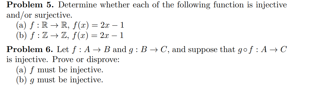 Solved Problem 5. Determine whether each of the following | Chegg.com