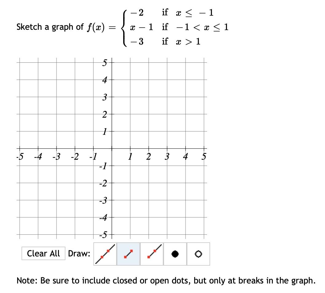 Solved Sketch a graph of f(x) = 2 if x