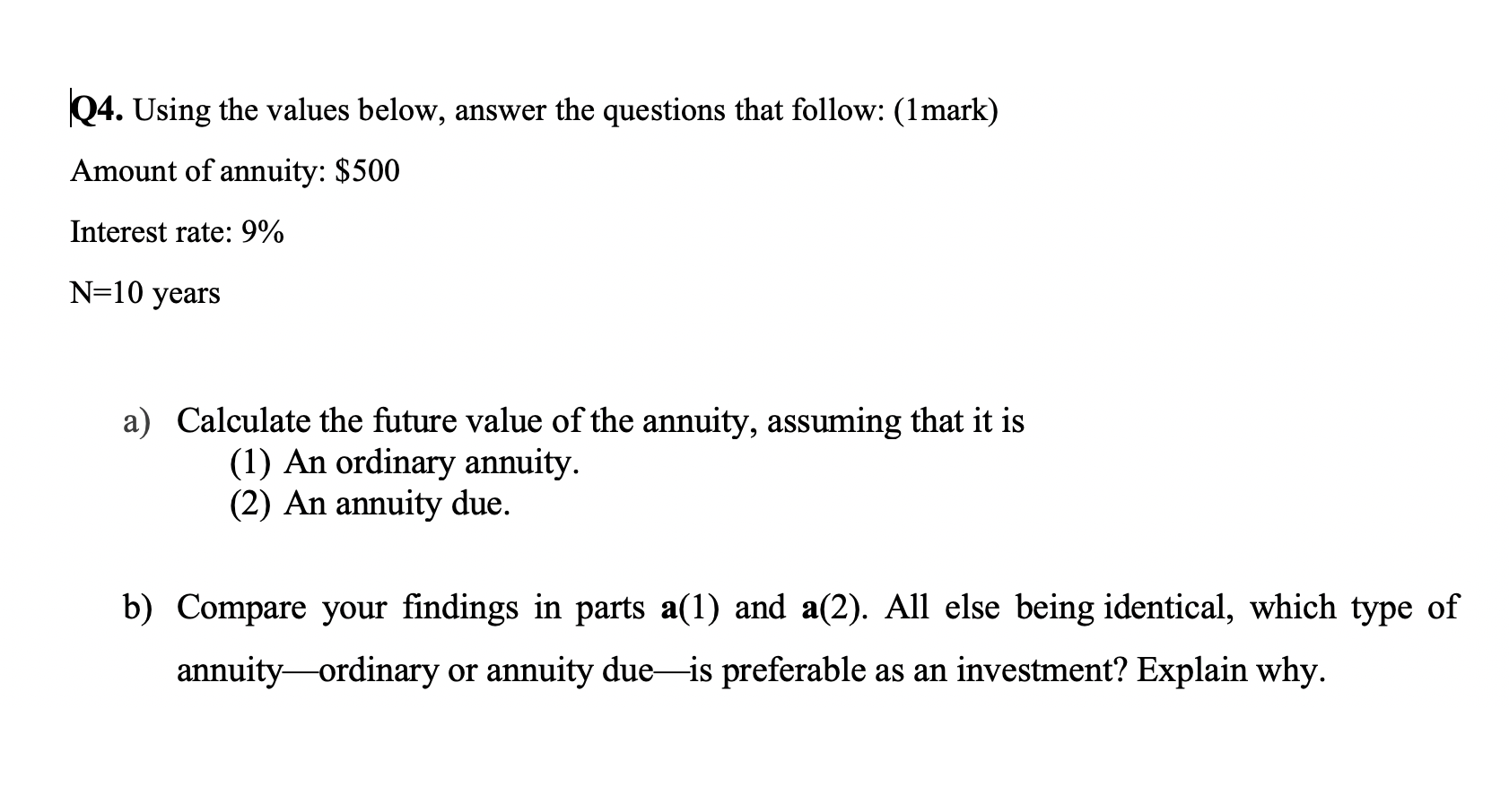Solved FIN101- Please read question carefully and answer | Chegg.com