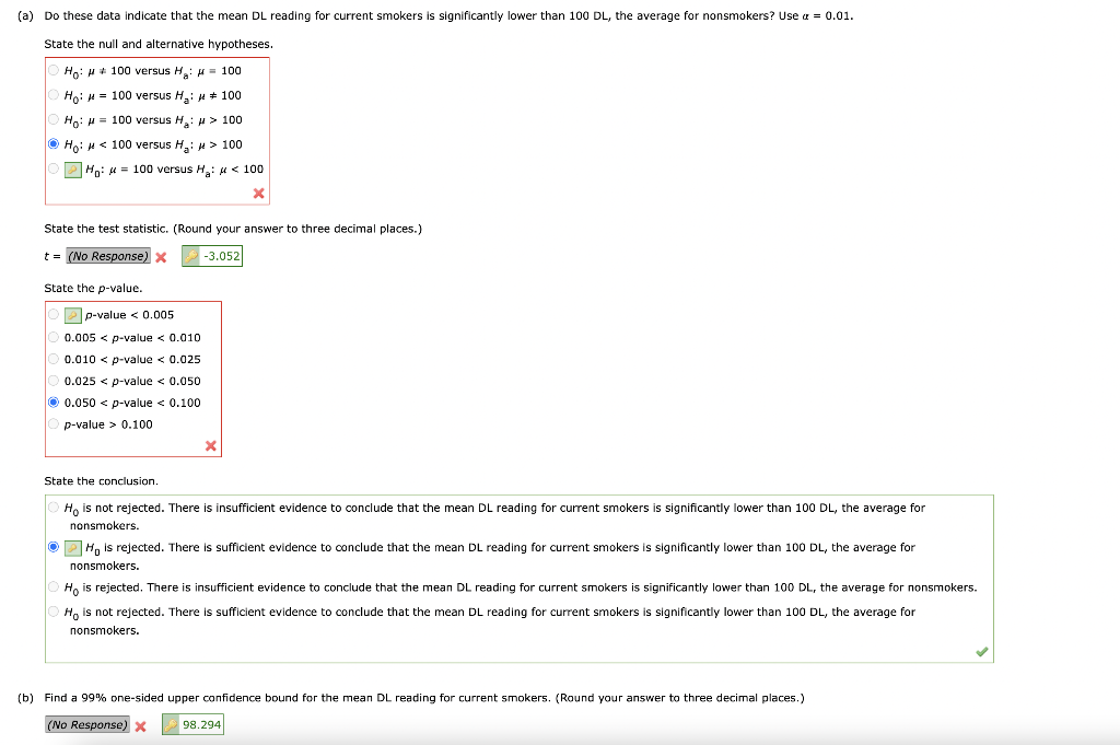 a) Do these data indicate that the mean DL reading | Chegg.com