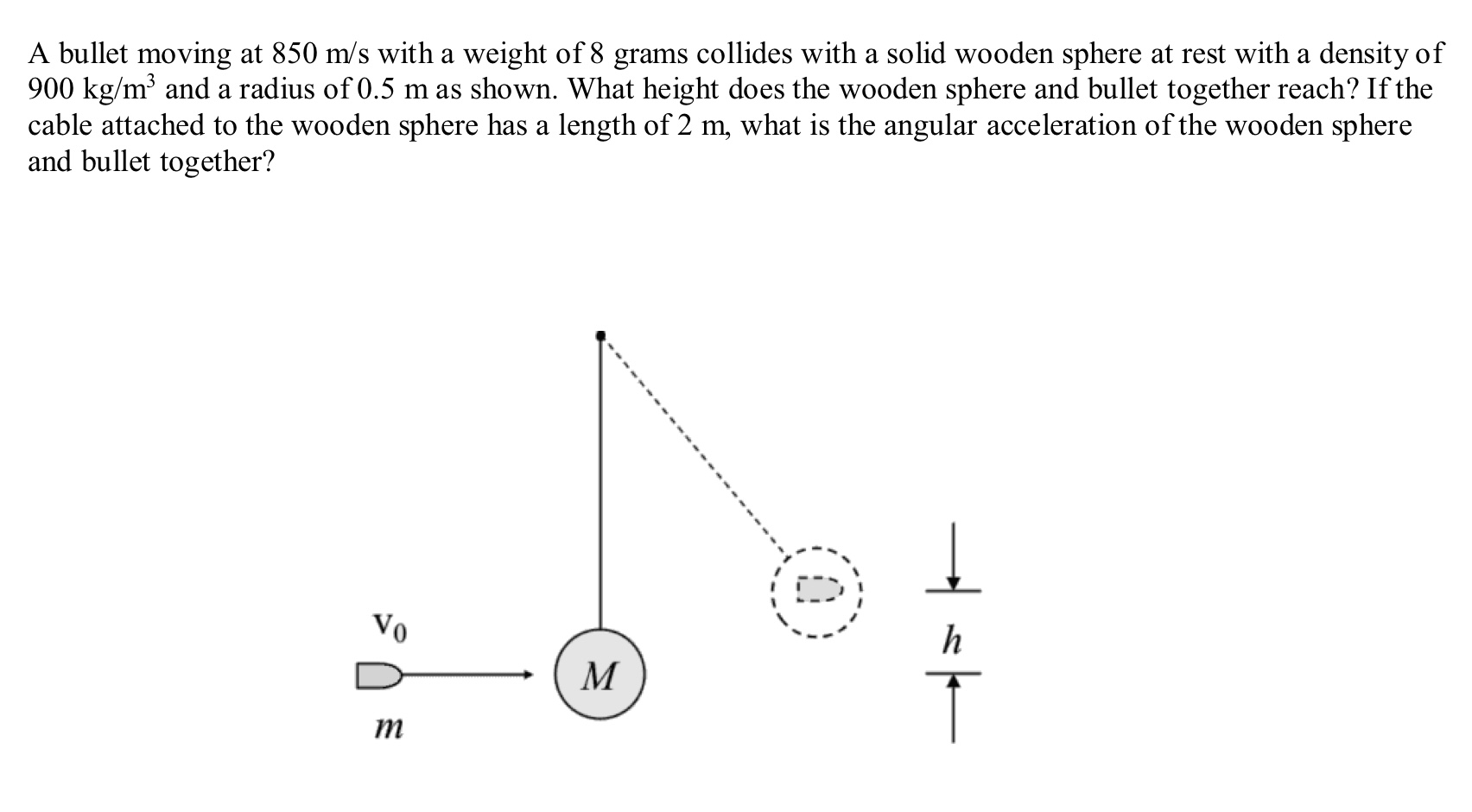Solved A bullet moving at 850 m/s with a weight of 8 grams | Chegg.com