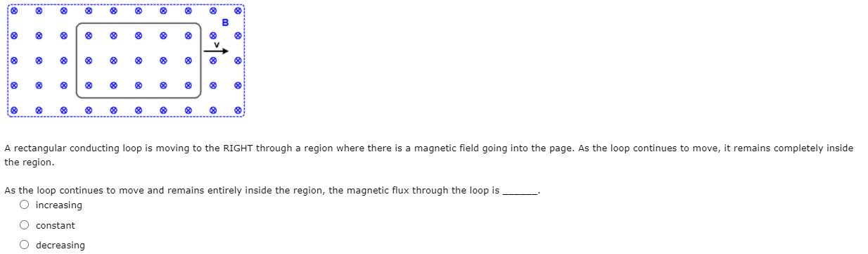 Solved A rectangular conducting loop is moving to the RIGHT | Chegg.com
