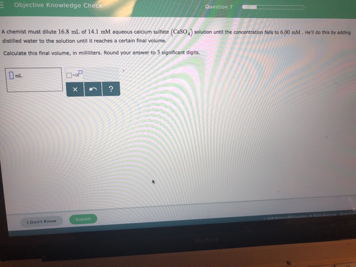 Solved Objective Knowledge Ch Question 7 A chemist must | Chegg.com