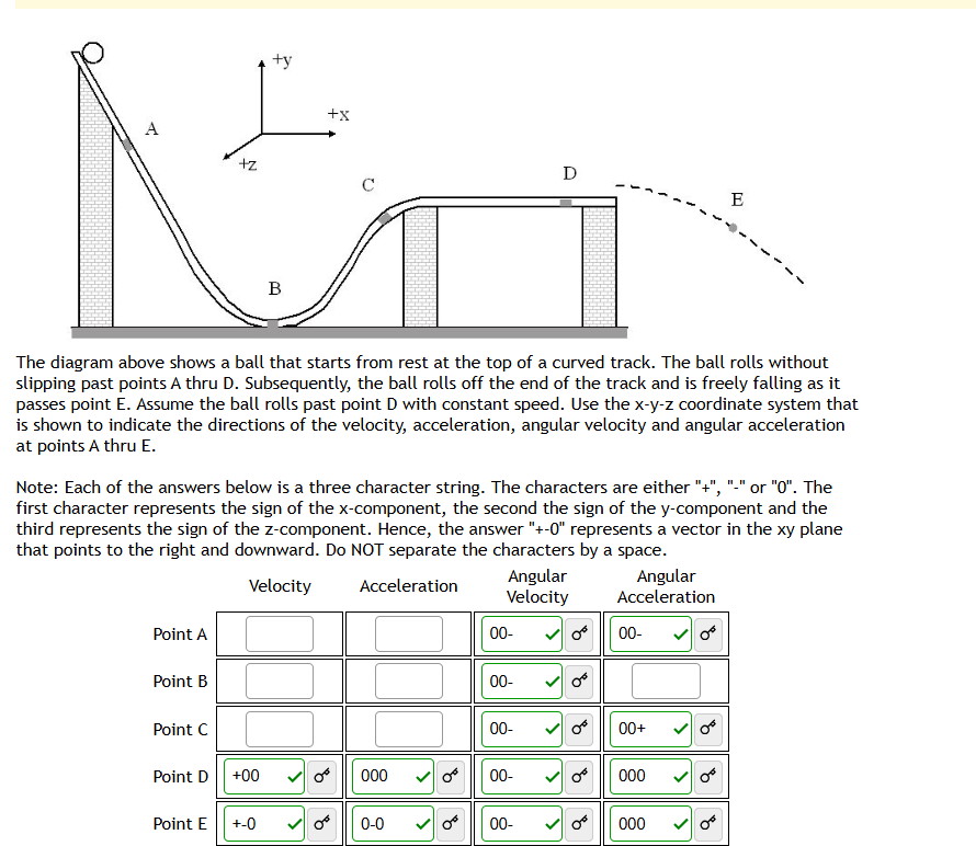 Solved The diagram above shows a ball that starts from rest | Chegg.com