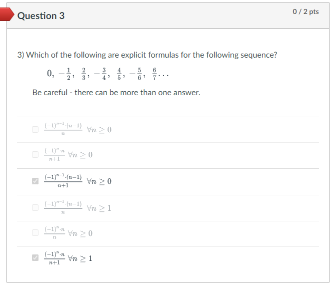 Solved 3) Which of the following are explicit formulas for | Chegg.com