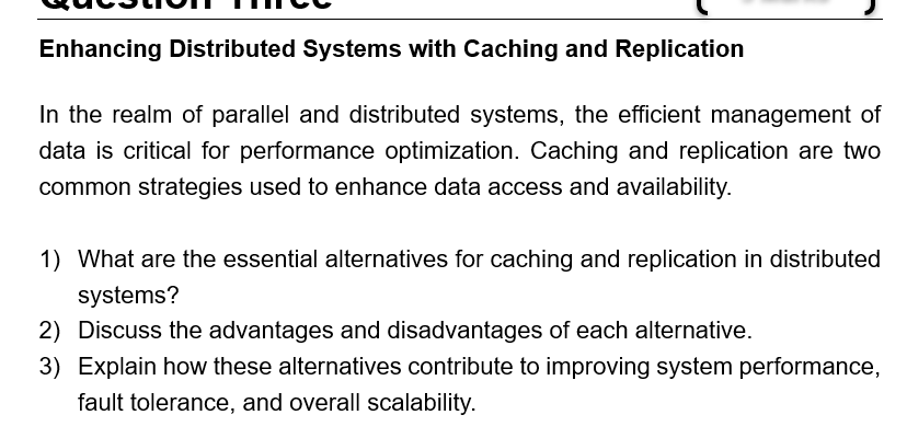 Solved Question ##Parallel and Distributed Computer ## | Chegg.com