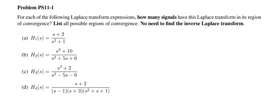 Solved For each of the following Laplace transform | Chegg.com