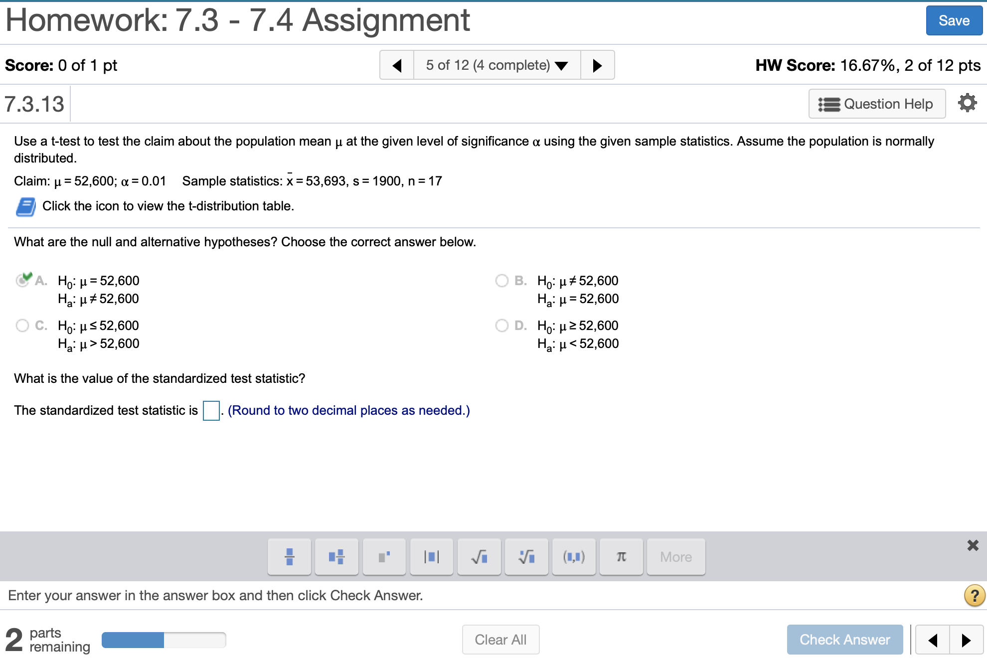 Solved Homework 7 3 7 4 Assignment Save Score 0 Of 1 Pt