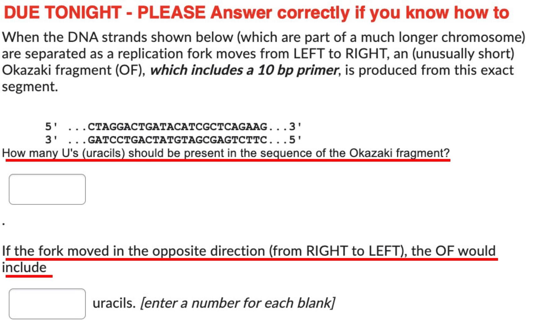 Solved Ignore Text Below: Question 27 options: When the DNA | Chegg.com